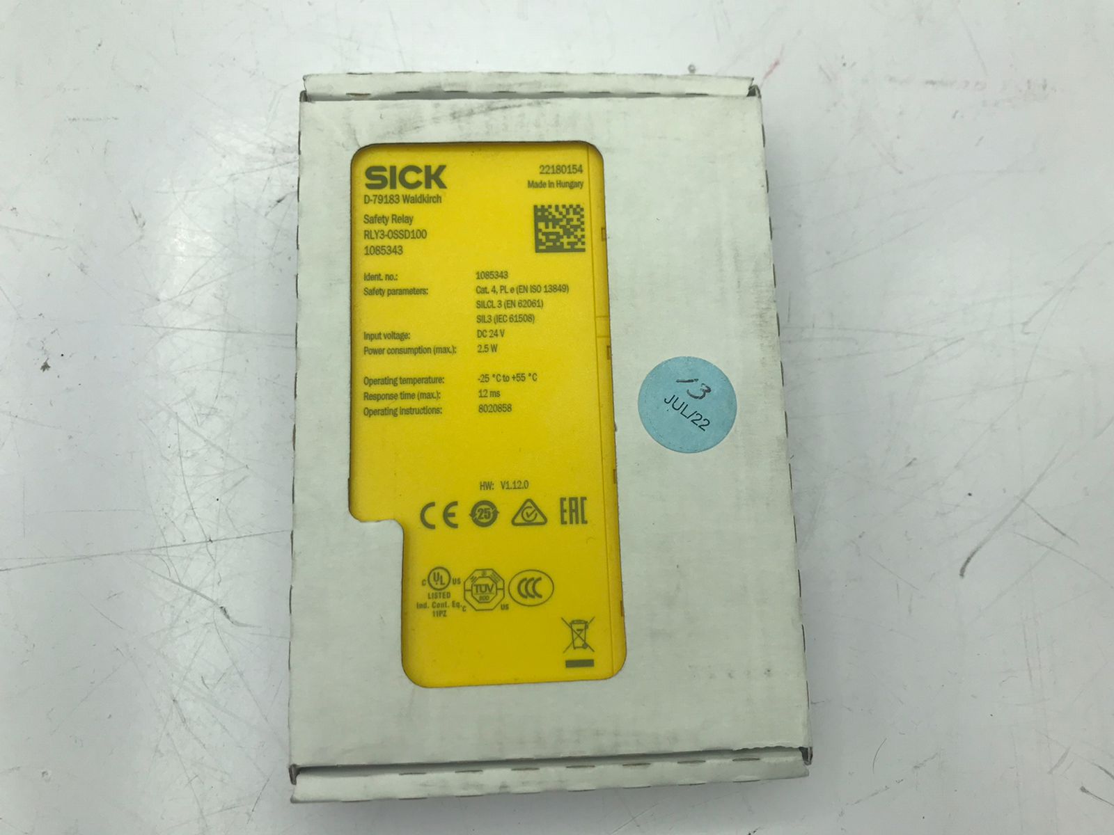 SICK RLY3-0SSD100 1085343 SAFETY RELAY NEW IN BOX – PLC COMPANY